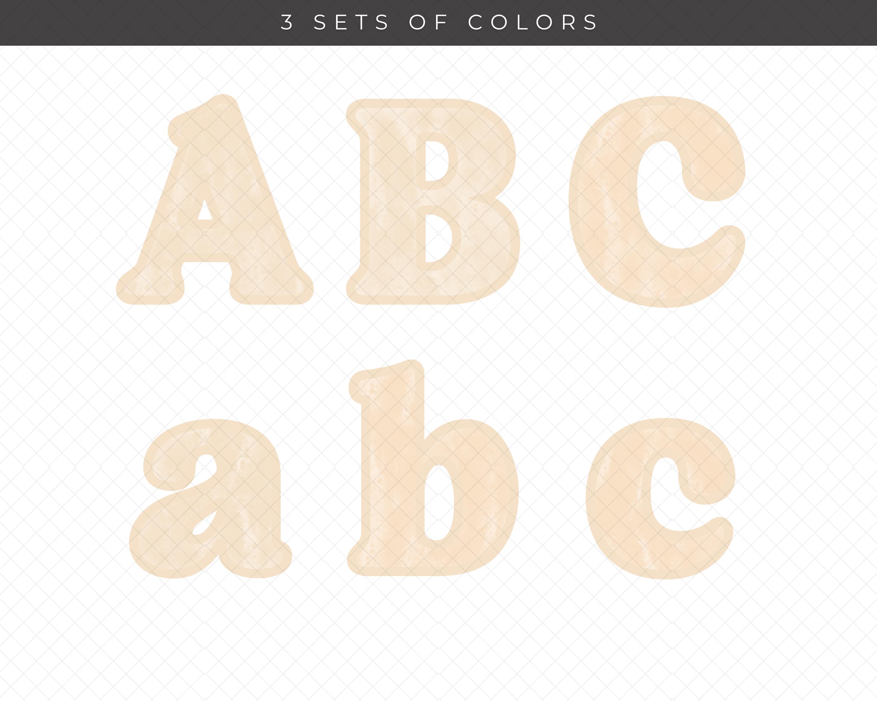 Watercolor Alphabet Clipart: Hand Drawn Pastel Letters (PDF Download ...