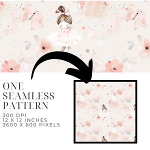 Ballerina Seamless Digital Papers, Ballerina Patterns, Ballet Tutu ...