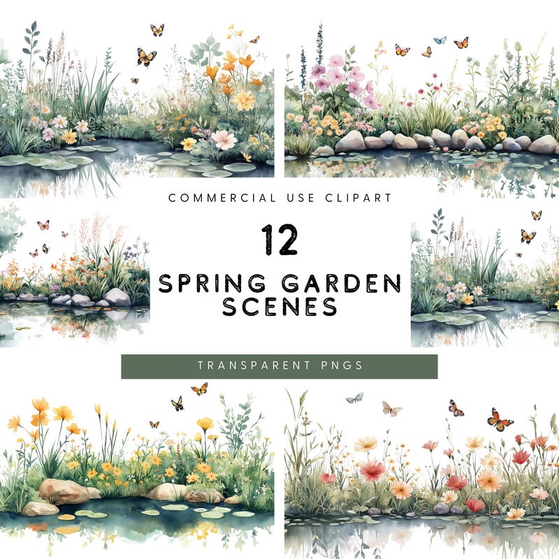 Pond Clipart - Etsy