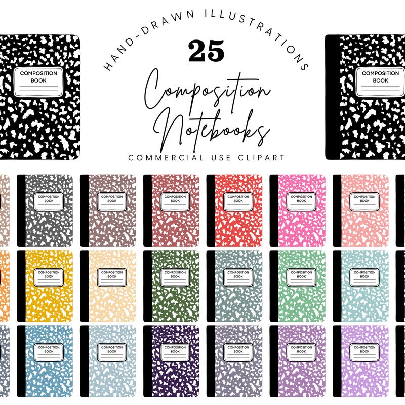 Composition Notebook Clipart - Etsy