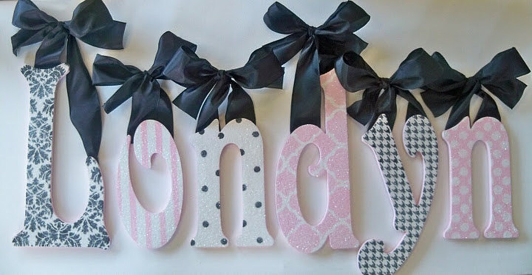 Custom Nursery Letters- Baby Girl Nursery Decor- Personalized Name ...