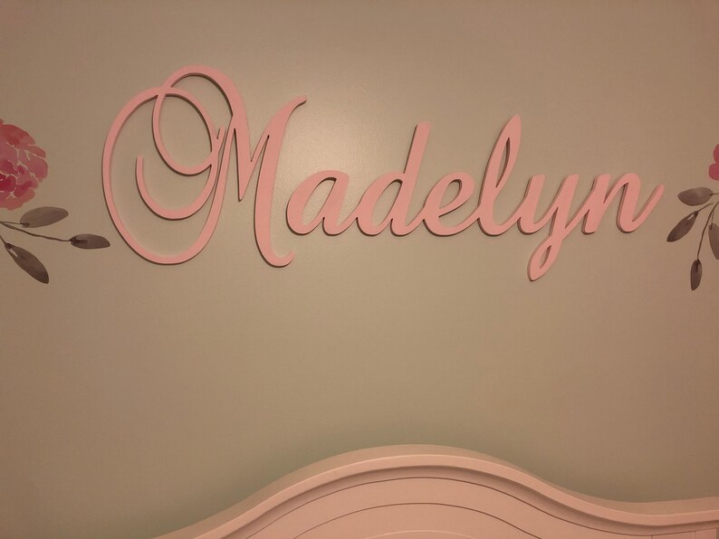 Gold Nursery Name Sign - Baby & Kids Nursery Decor - Wall Letters for ...