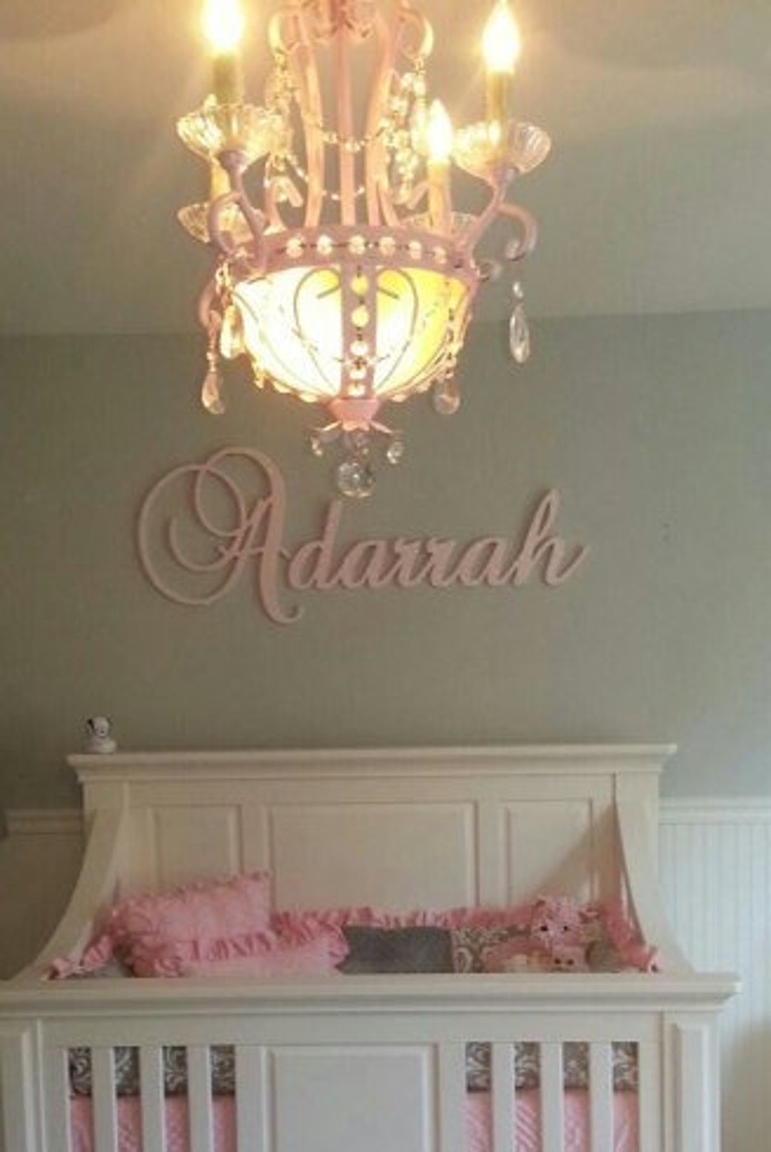 Glittered Name Plaque - Wooden Name for Kids or Baby Room Decor-kids ...
