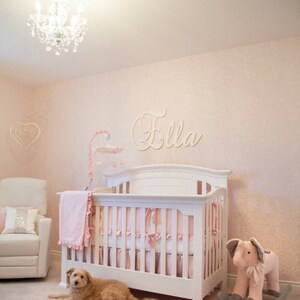 Personalized Baby Girl Nursery Decor Wood Letters Wall Letters Wooden ...