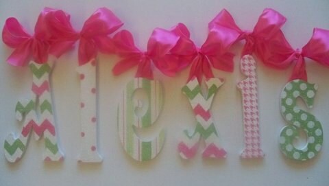 GLITTER and SPARKLE Nursery Decor Wood Wall Letters | Etsy