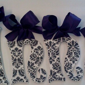 GLITTERED Black and White Damask Childrens Nursery Room Decor - Etsy