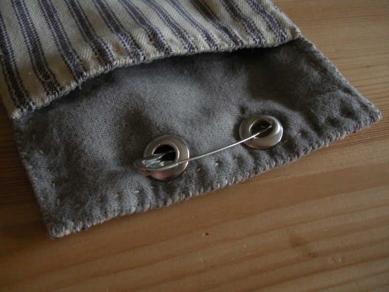 Attachable Portable Pocket for iPhone or iPod Blue Ticking | Etsy