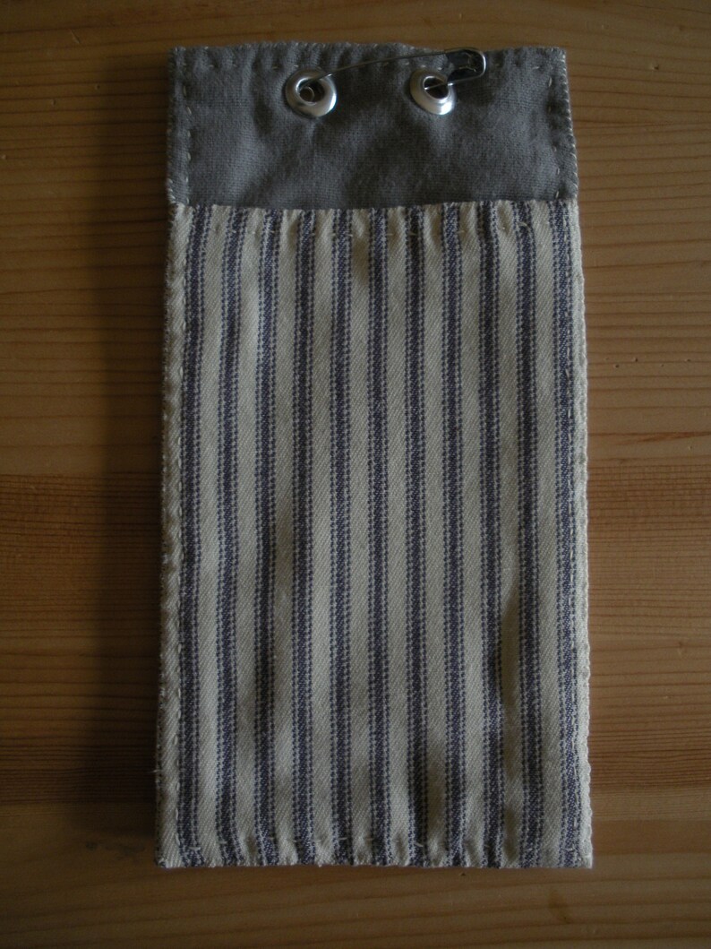 Attachable Portable Pocket for iPhone or iPod Blue Ticking | Etsy