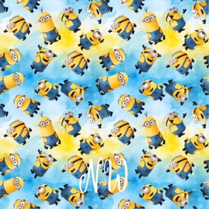 Minion Seamless Patterns Set of 2 Digital Download Cute Cartoon ...