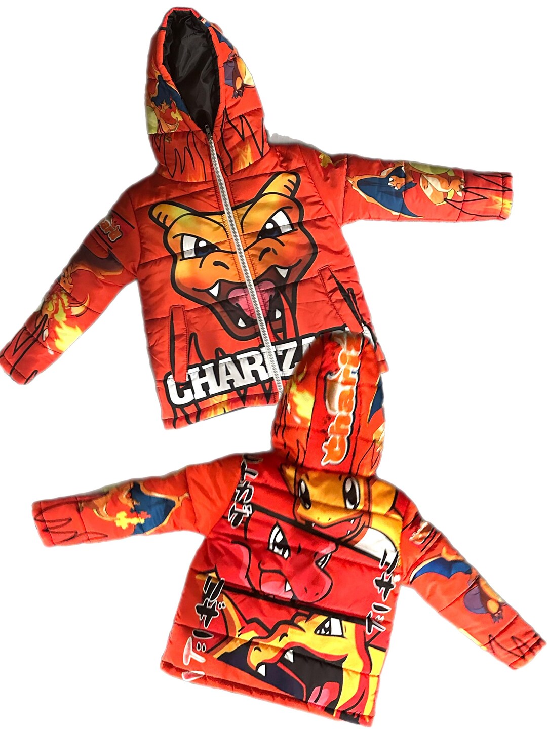 Kids Fire Dragon Custom Personalized Puffer - Etsy
