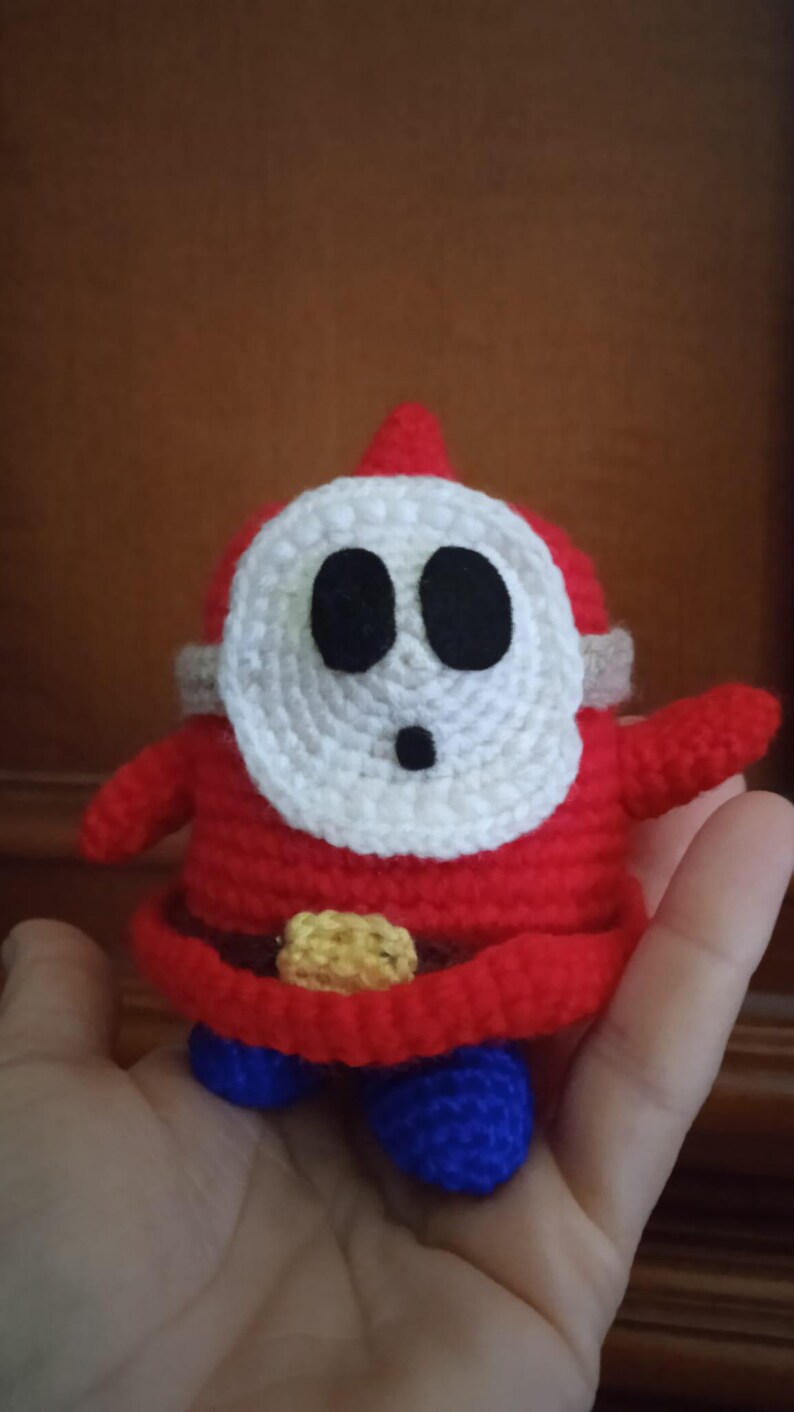Shy Guy Amigurumi Super Mario Bros Character Handmade - Crochet Doll 12 ...