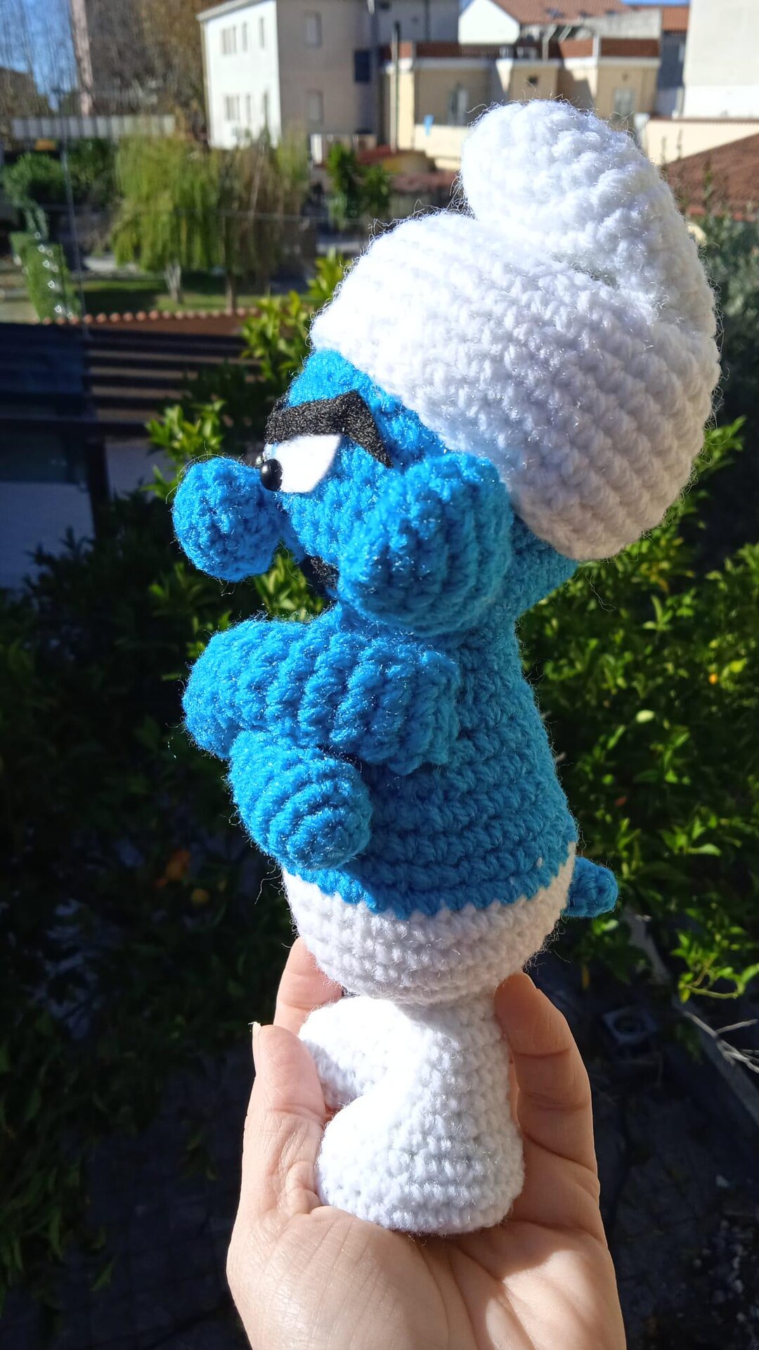 Handmade Grumpy Smurf Crochet Plush - Etsy