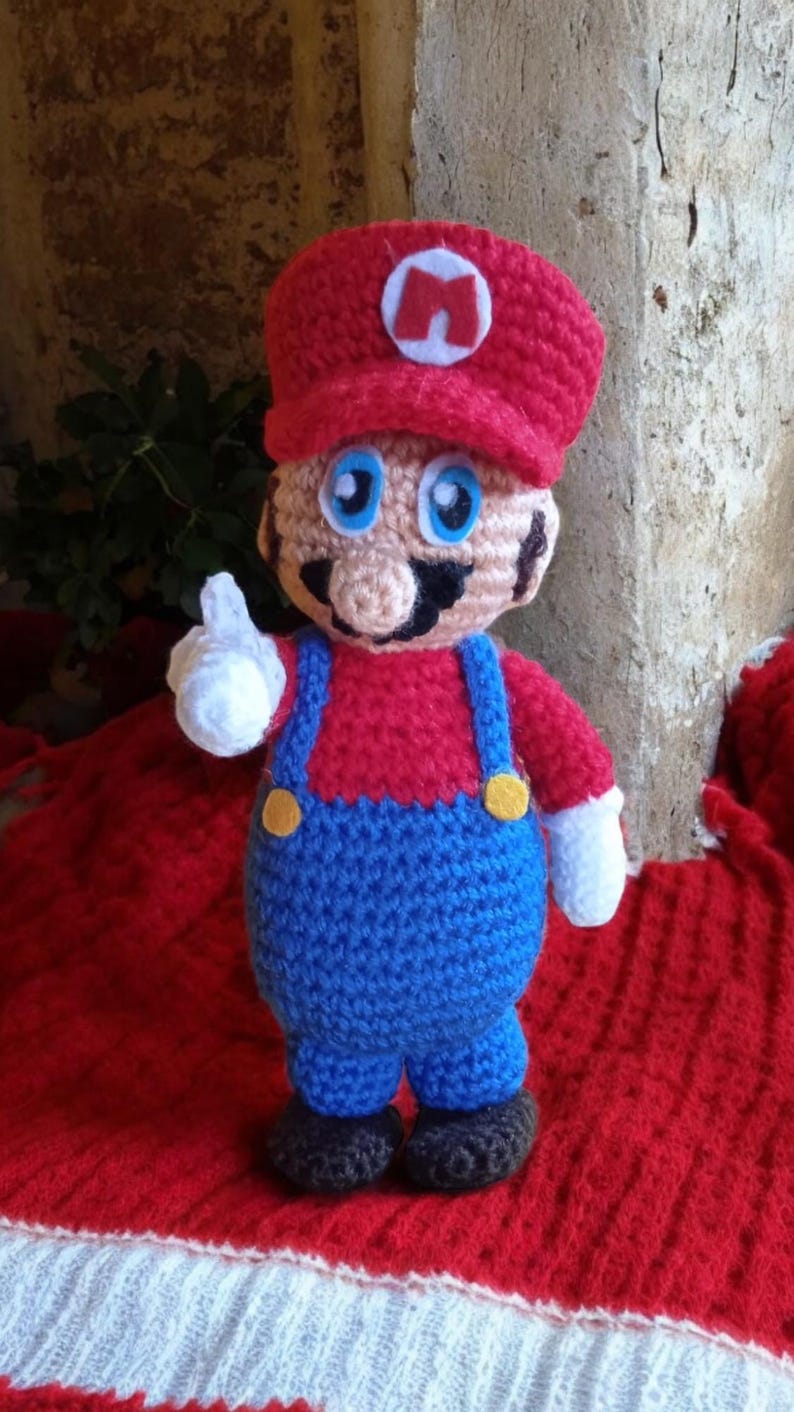 Handmade Super Mario Amigurumi 20 Cm Crochet Plush - Etsy