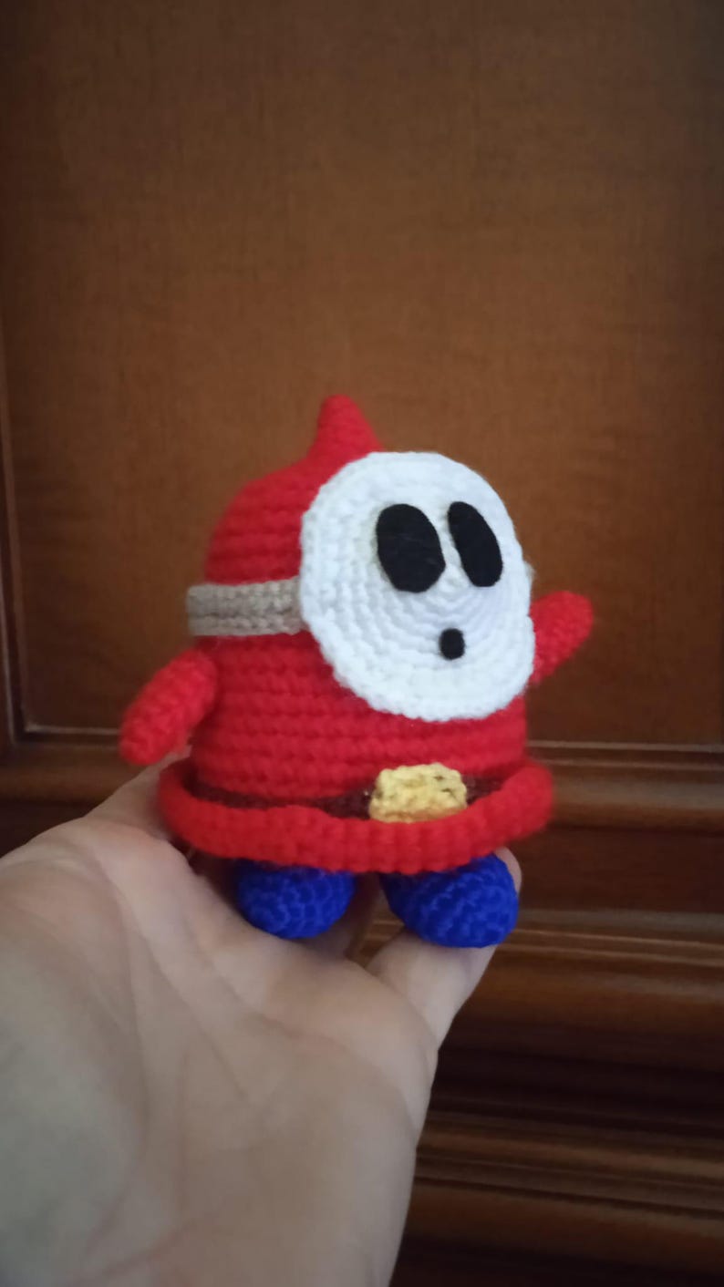 Shy Guy Amigurumi Super Mario Bros Character Handmade - Crochet Doll 12 ...