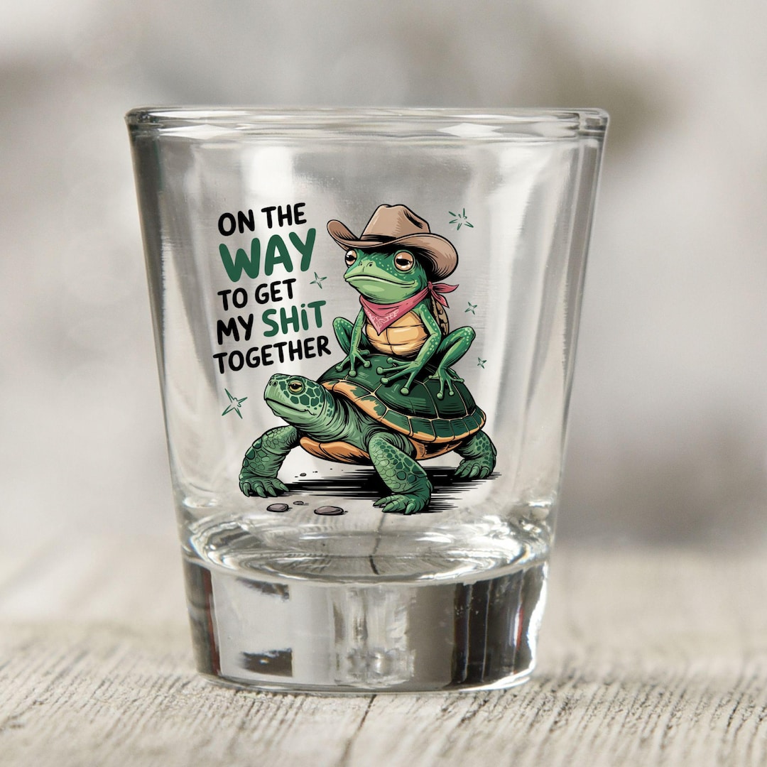 Funny Frog Meme Shot Glass: Novelty Inspirational Barware - Etsy