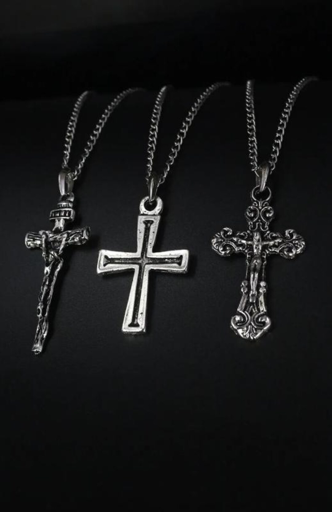 Triple Cross, Crucifix, and Jesus Cross Silve - Etsy