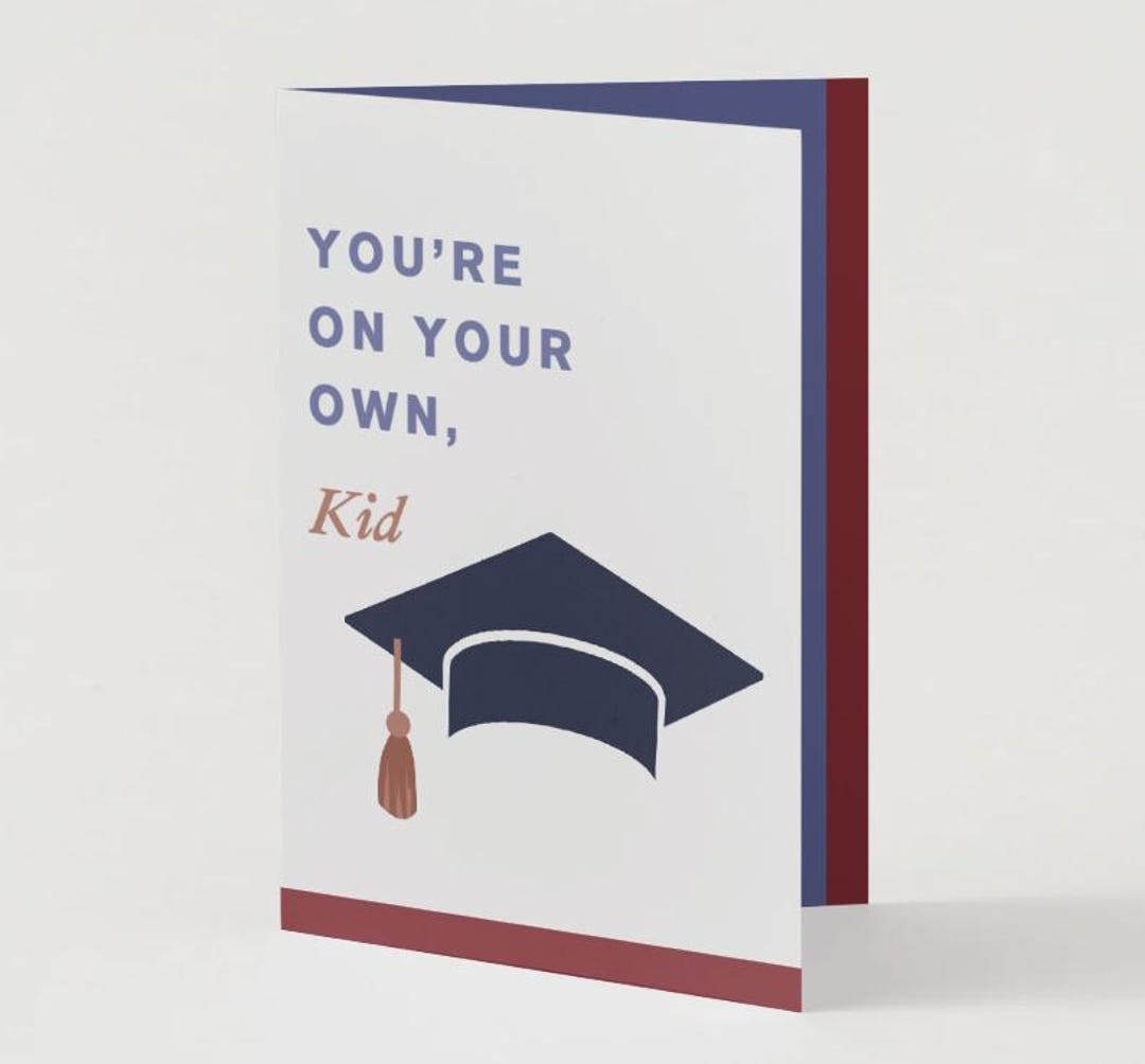Swiftie "you're on Your Own, Kid" Graduation Card - Etsy