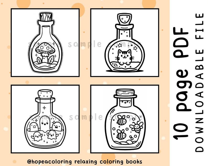 Cozy Potion: Coloring Book Featuring Cute Halloween Things for Kids ...