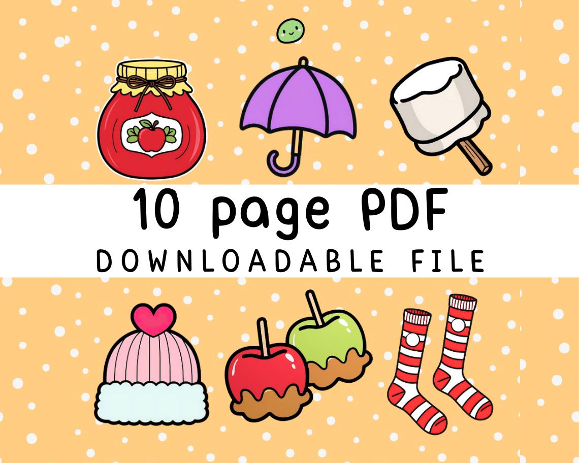 Fall Things: Coloring Book Featuring Cute Autumn Things for Kids, Teen ...