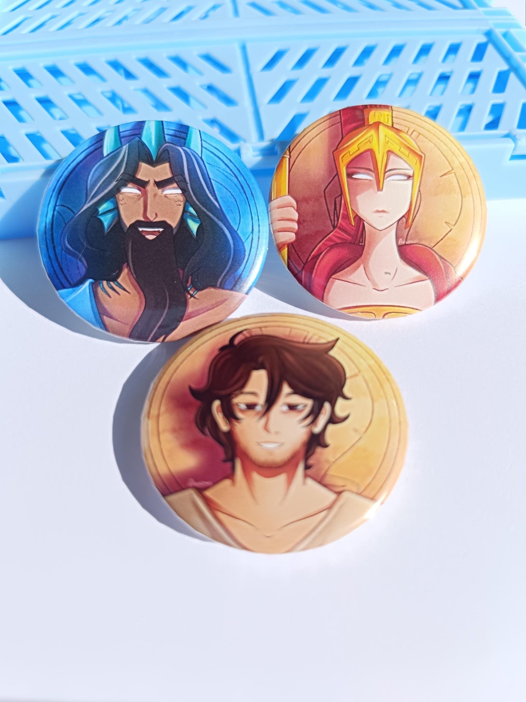 44mm Badges, Odysseus, Athena, Poseidon - Etsy