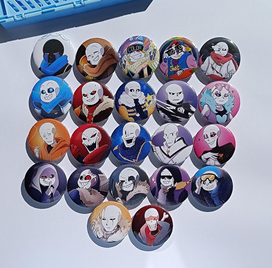 44mm Badges, Undertale AU, Underverse, Swap, Fell, Outer, Ink, Error ...