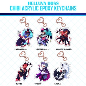 Helluva Boss's Keychain, Blitzo, Millie & Moxxie, Loona, Stolas ...