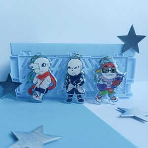 Undertale Au's Acrylic Epoxy Charm Error, Ink, Cross, Geno, Fresh ...