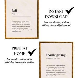Thanksgiving Printable Gallery Wall Art Bundle | 11 Print at Home ...