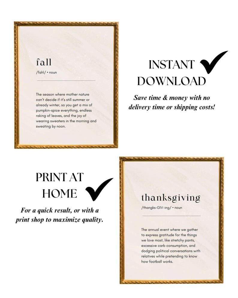 Thanksgiving Printable Gallery Wall Art Bundle | 11 Print at Home ...