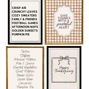 Thanksgiving Printable Gallery Wall Art Bundle | 11 Print at Home ...