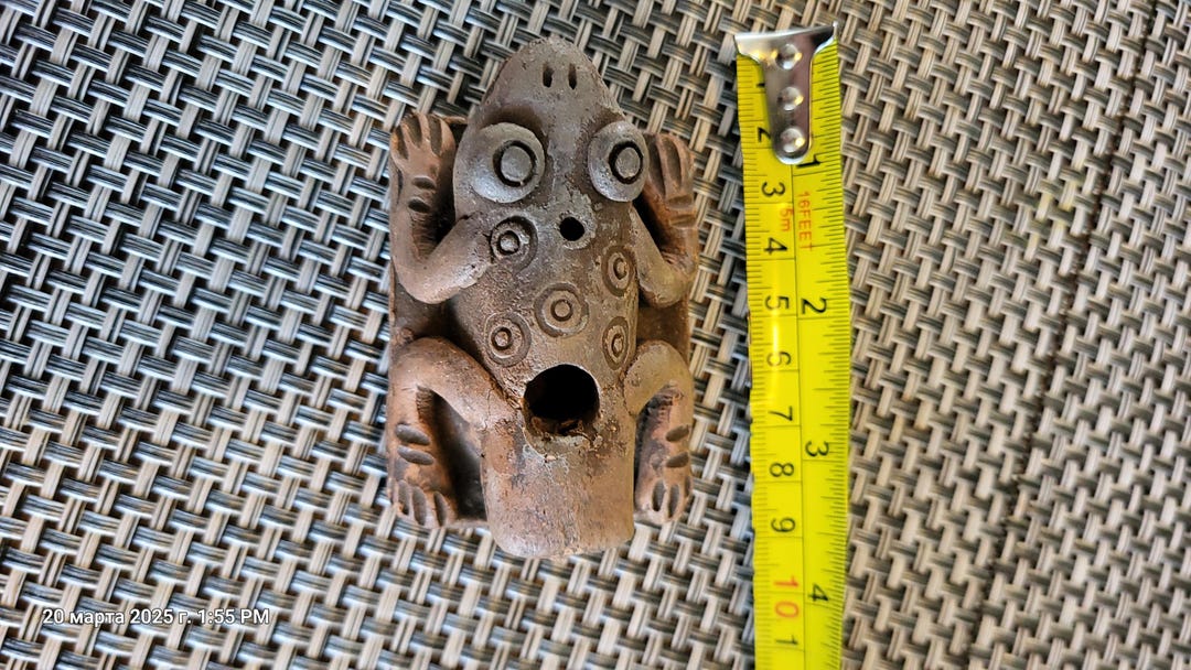 RARE - Pre-columbian Pottery Frog Whistle Figure - Etsy