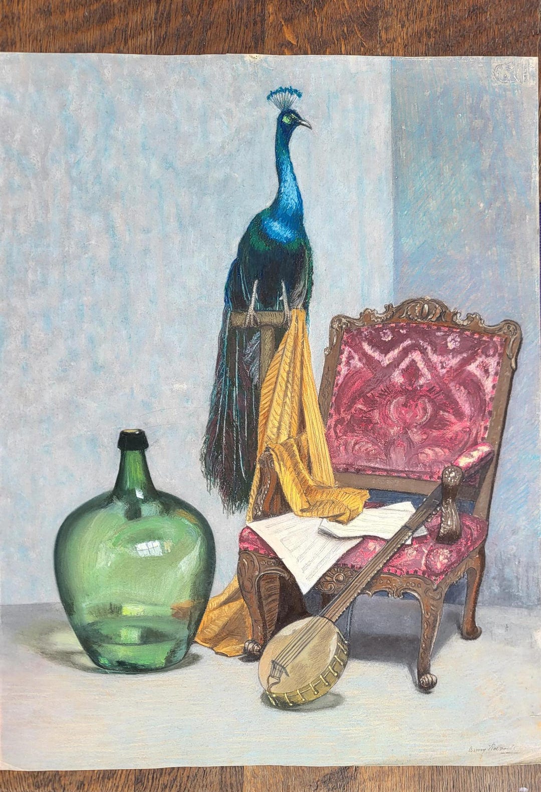 Original Artwork 1926, Anny Koevoets, Still Life Drawing - Etsy