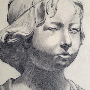 Original Graphite Artwork C.1930 Graphite Drawing, Professional Artist ...