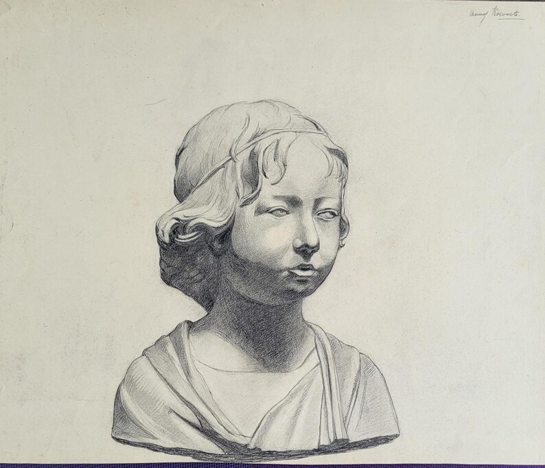 Original Graphite Artwork C.1930 Graphite Drawing, Professional Artist ...