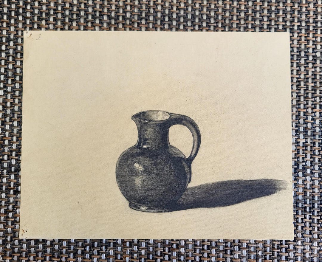 Original Graphite Artwork 1926 Graphite Drawing, Still Life ...