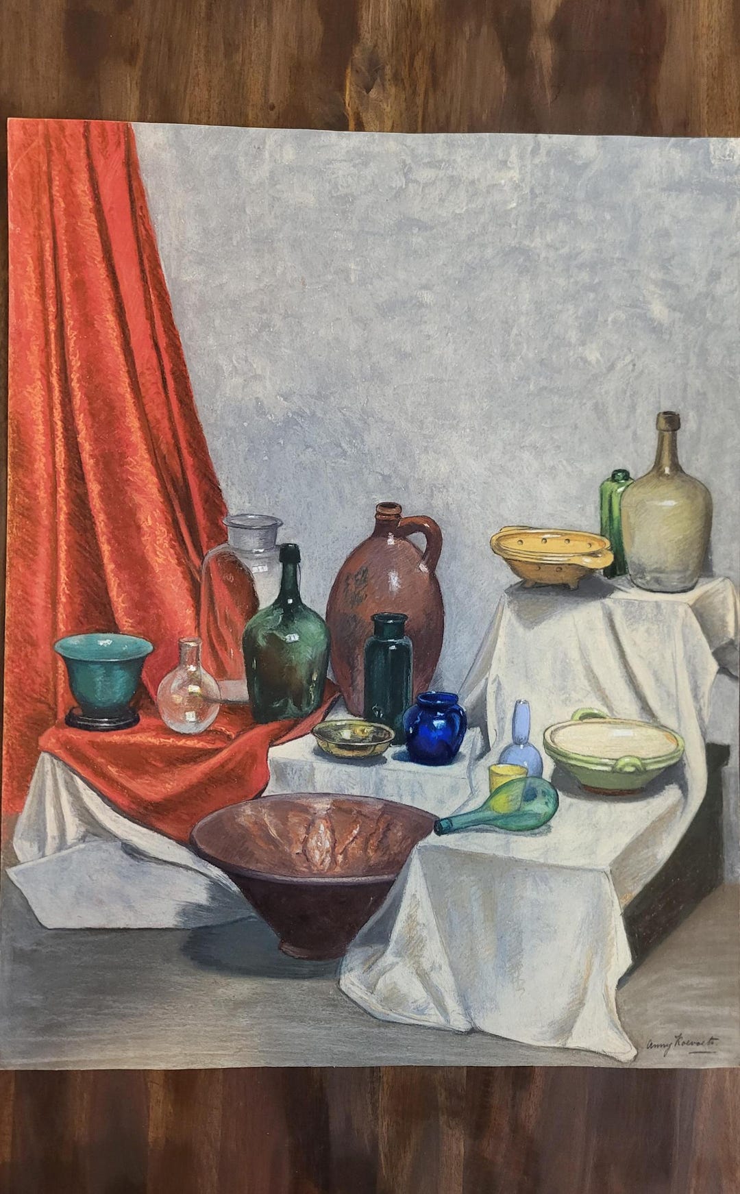 Original Artwork 1926, Anny Koevoets, Still Life Drawing - Etsy