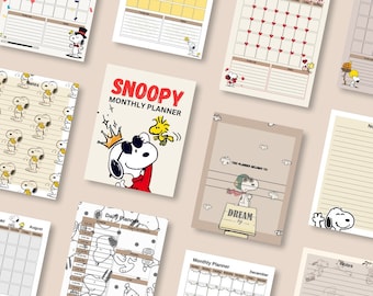 Peanuts 2025 Snoopy Schedule Book Weekly Planner Monthly Calendar Book ...