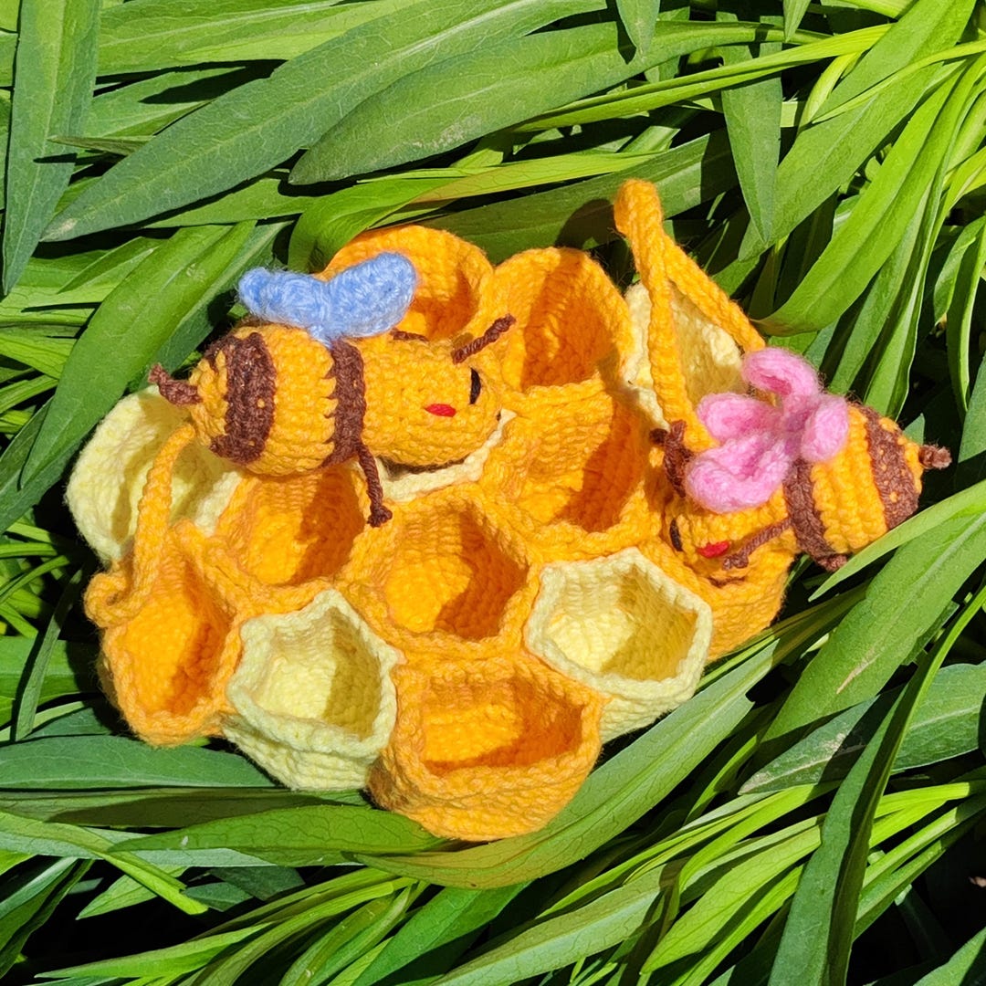 Delightful Handmade Honeycomb & Bee Pop-it Educational Amigurumi Fun - Etsy