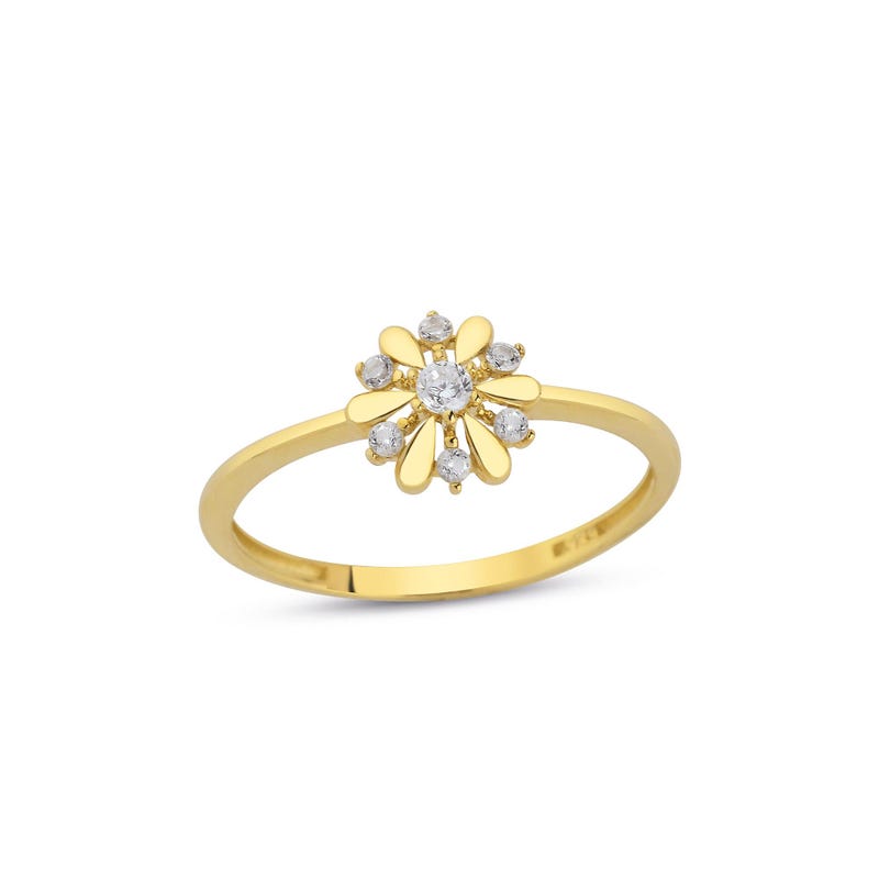 Gold Flower Ring - Etsy