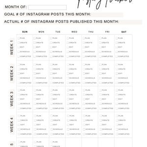 Social Media Trackers for Content Creators - Editable Templates ...