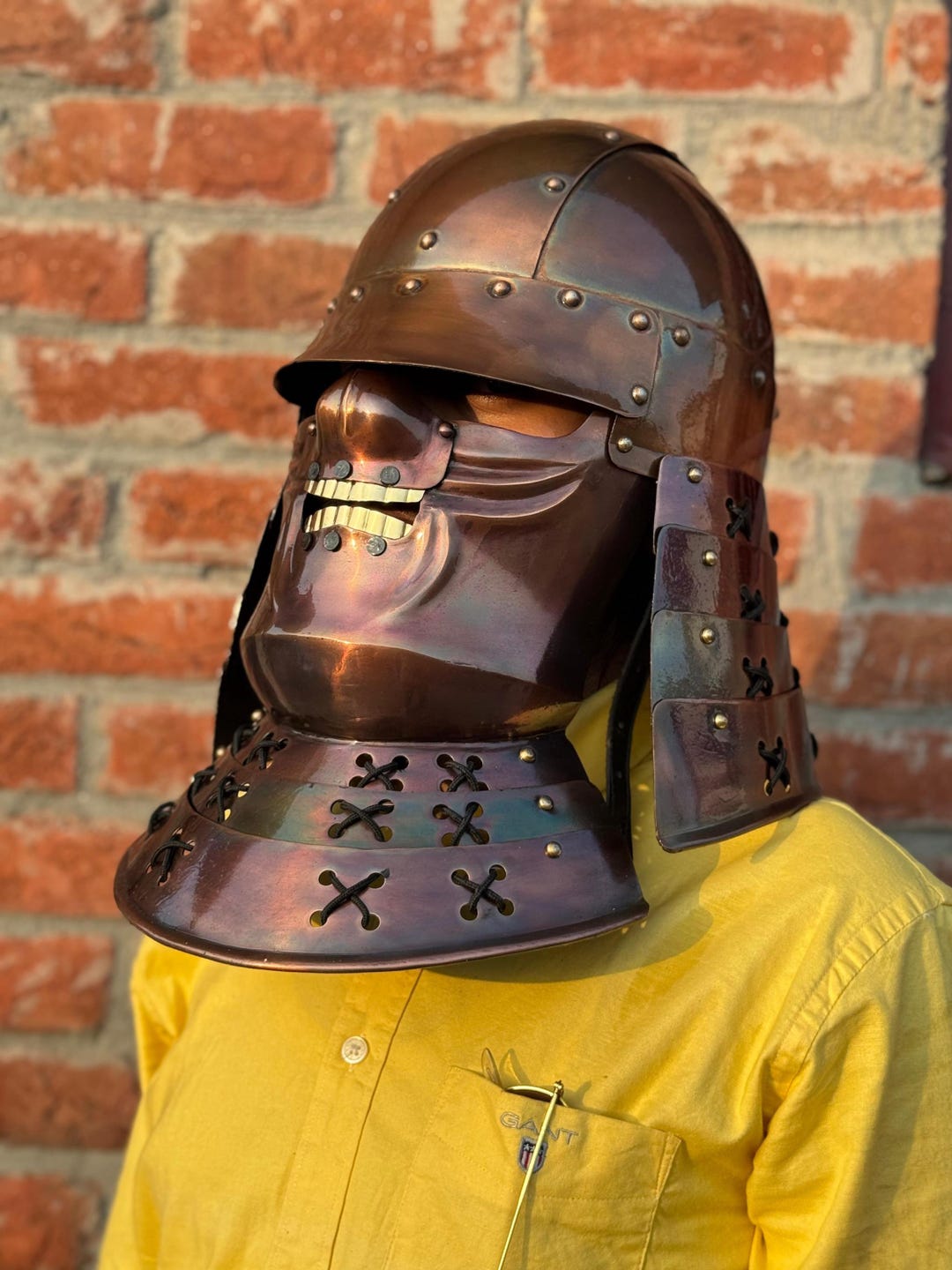 Samurai Helmet, Fantasy SCA LARP Helmet, Sengoku Basara Anime Cosplay ...