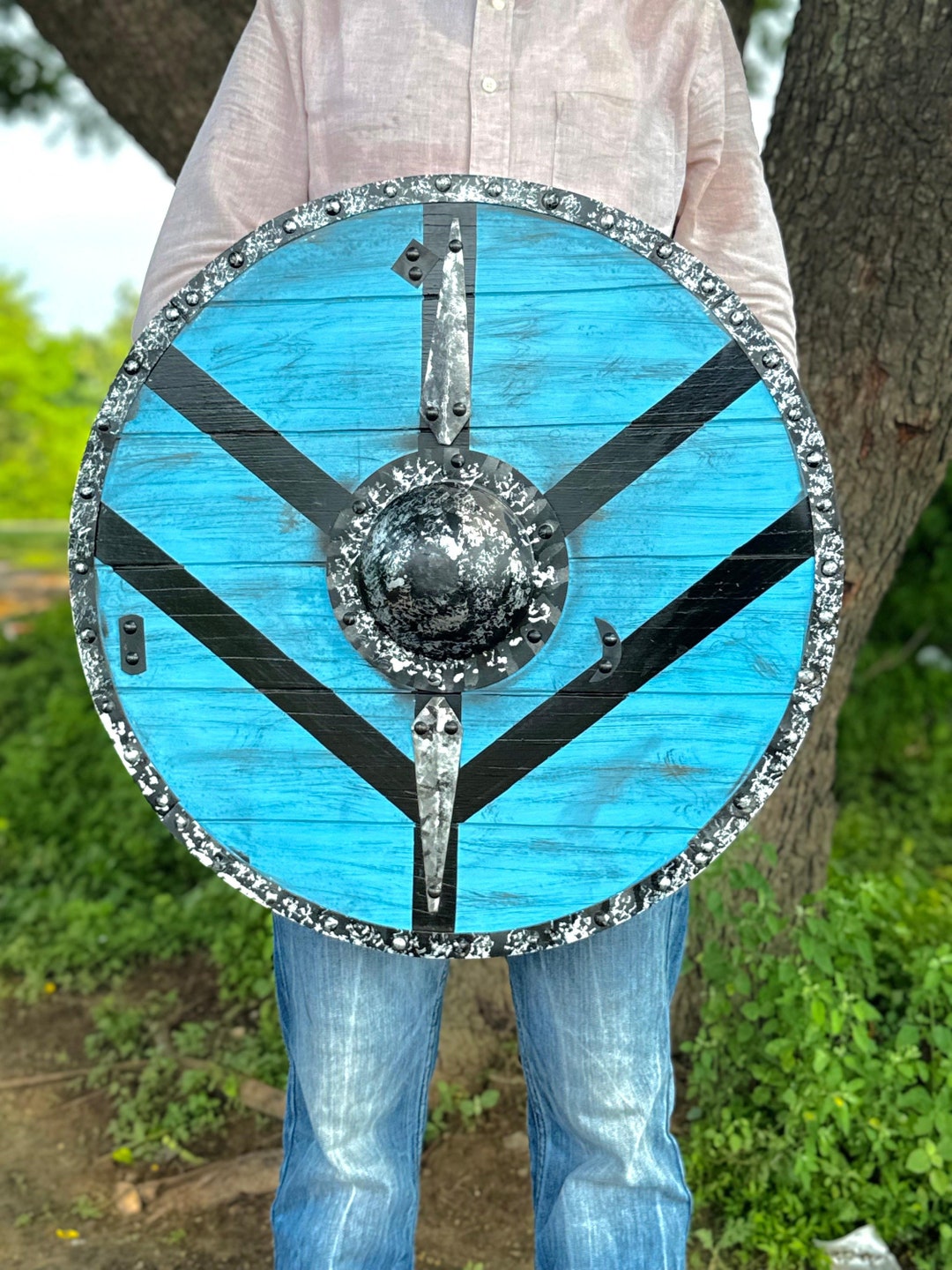 Medieval Raven Valhalla Viking Shield, Ragnar,viking Gift, Battle Ready ...