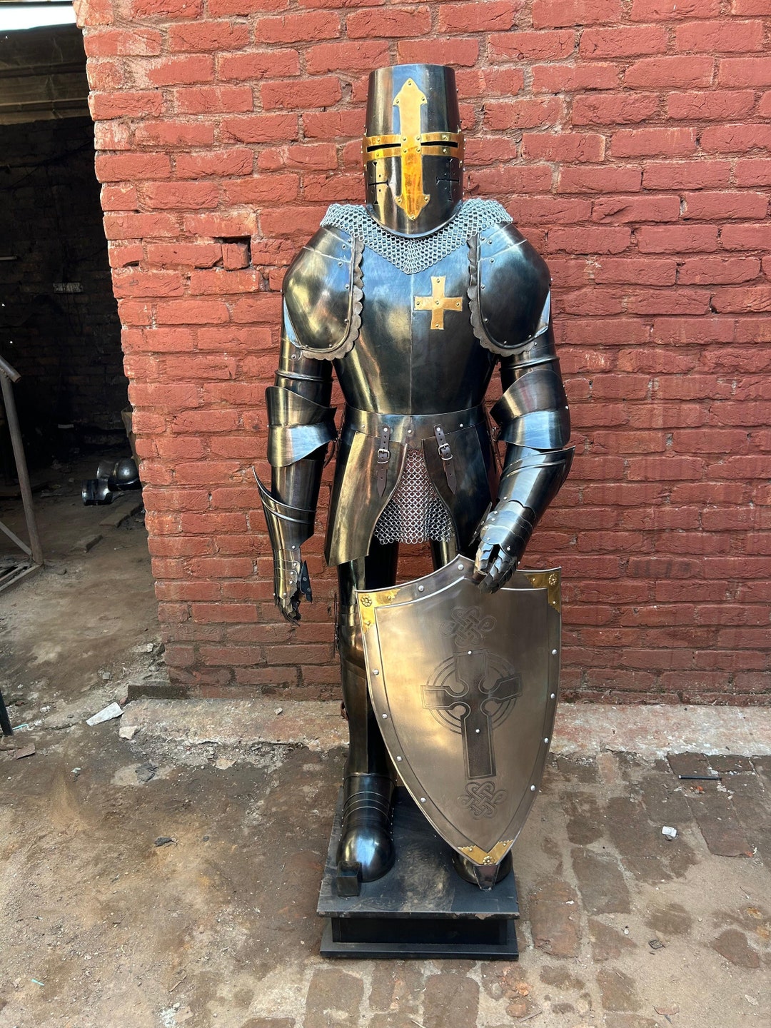 Medieval Templar Knight Armor Suit Armor Gauntlets Halloween Cosplay ...