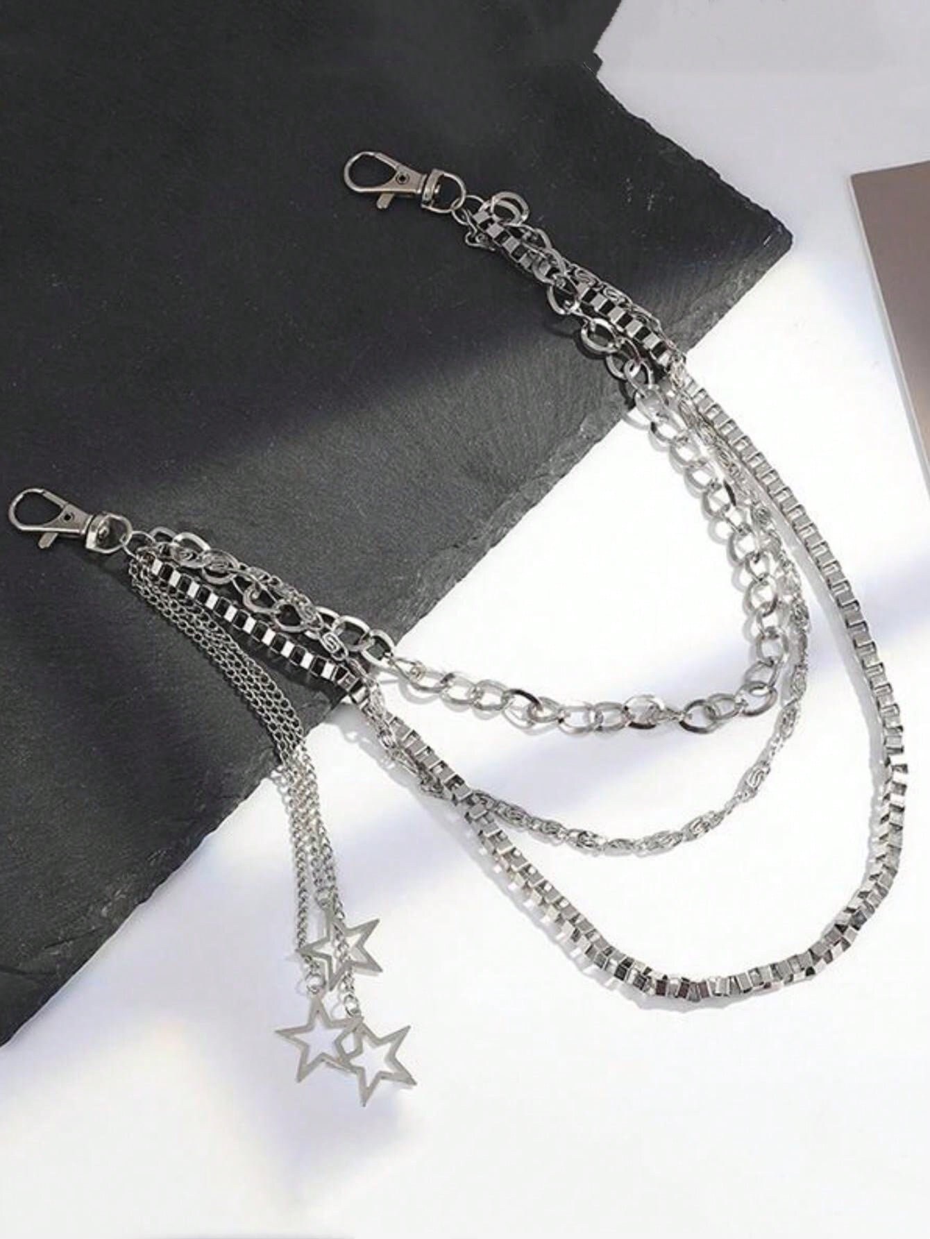 Women's Waist Chain With Chains and Star Decorations, Punk Style, Ideal ...