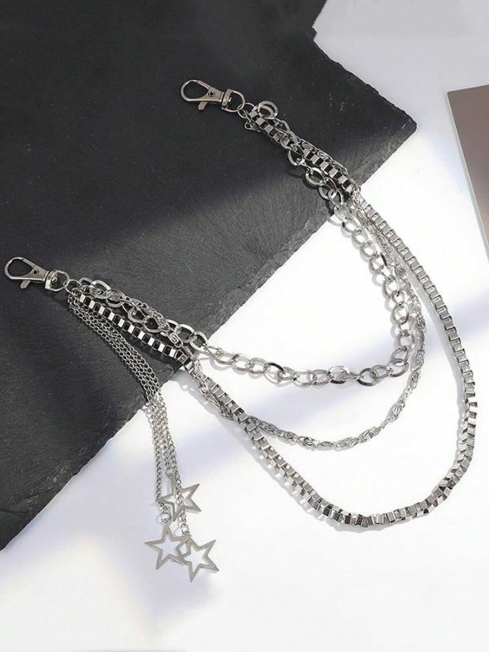 Women's Waist Chain With Chains and Star Decorations, Punk Style, Ideal ...