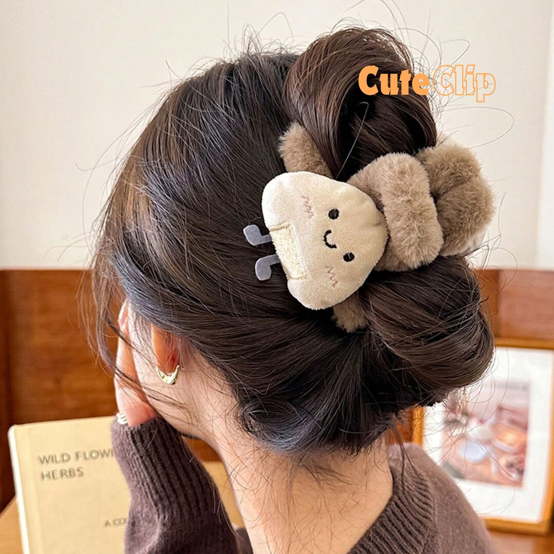 Lady Cute Plush Rice Dumpling Doll Hair Claw Clip, Minimalist Style ...