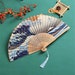 Japanese Folding Fan Handmade Decorative Kanagawa Wave Foldable Fan ...