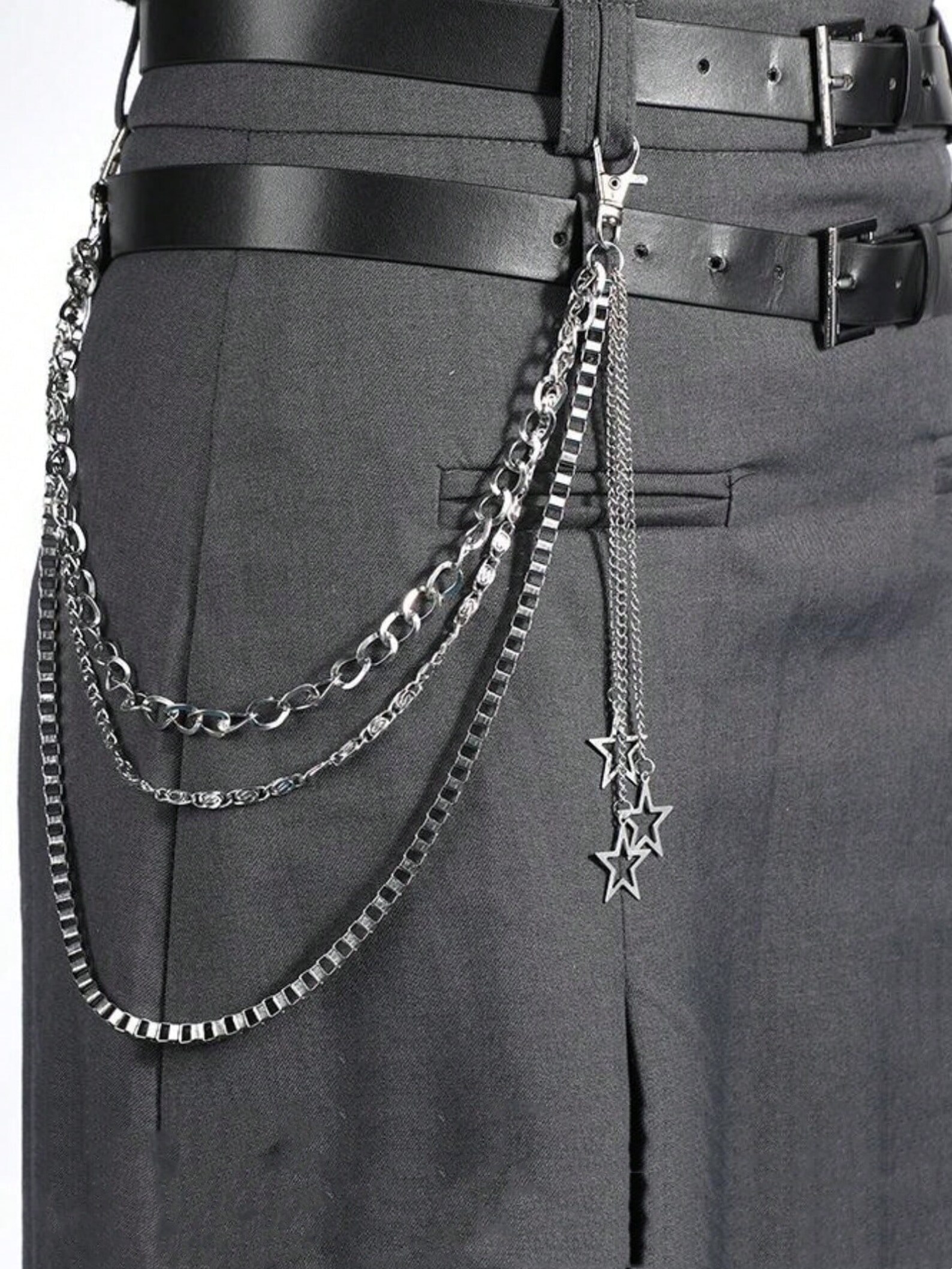 Women's Waist Chain With Chains and Star Decorations, Punk Style, Ideal ...