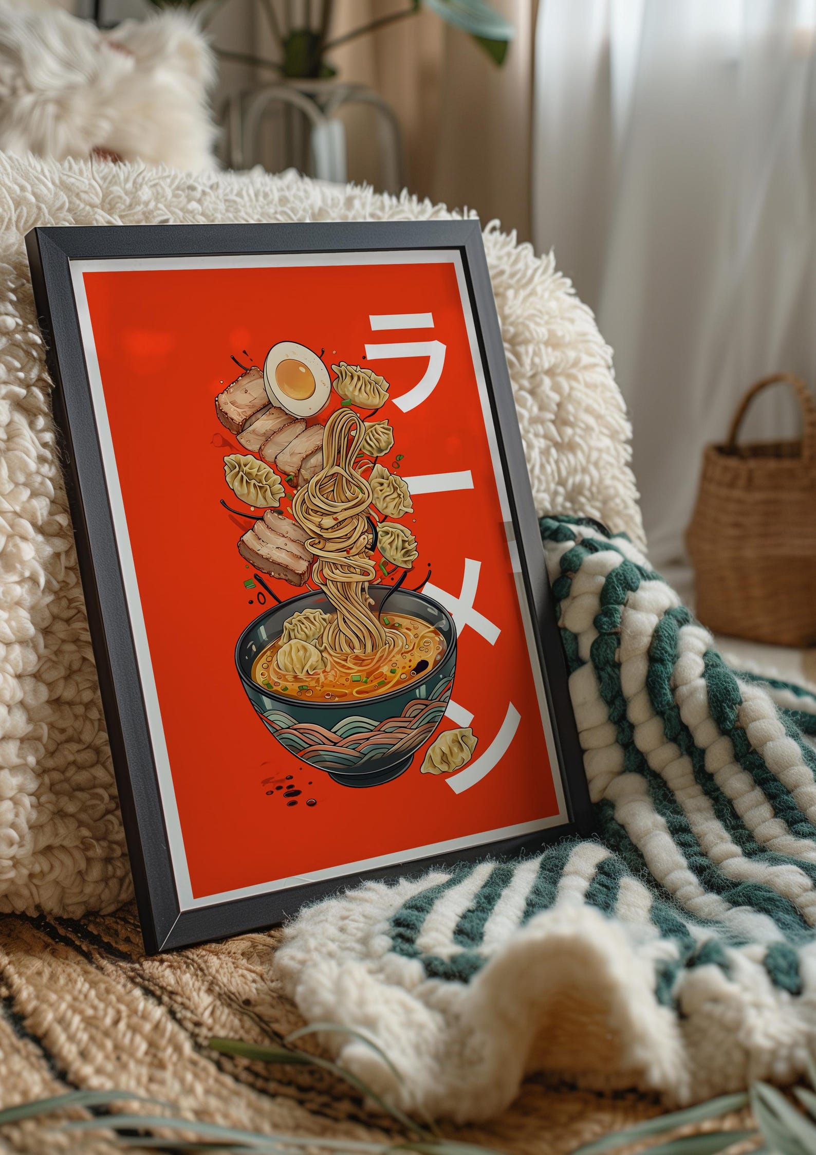 Ramen Print Noodles,japanese Poster, Illustration Printable Kitchen ...