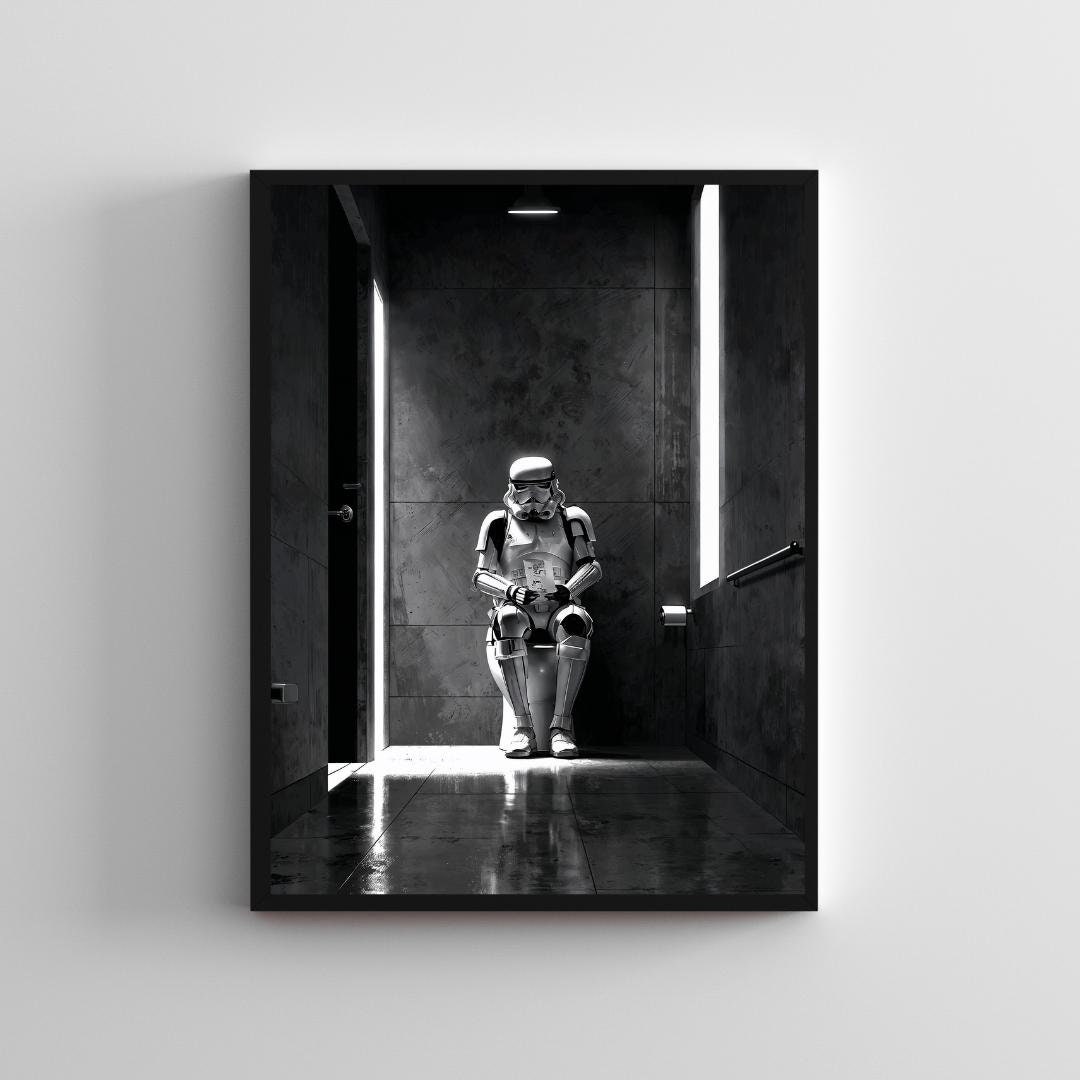 Toilet SERIES 78, Starwars Stormtrooper Poster, Funny Bathroom Wall Art ...